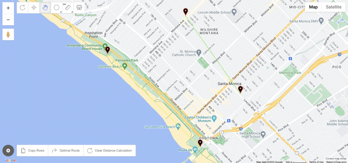 Calculating Distance Between Locations: BatchGeo Custom Maps